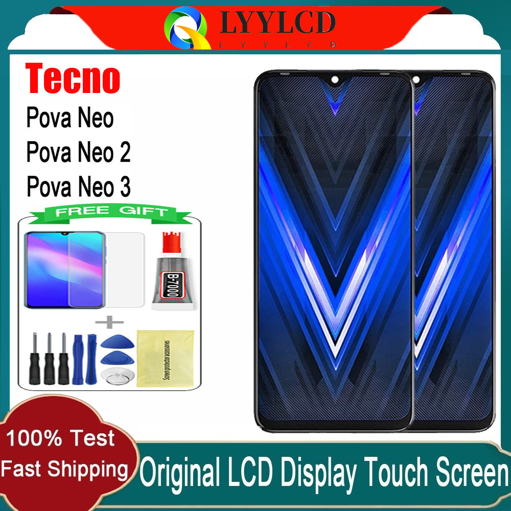 Original Tecno Pova Neo LE6 Pova Neo 2 LG6n Pova Neo 3 LH6n LCD Display ...