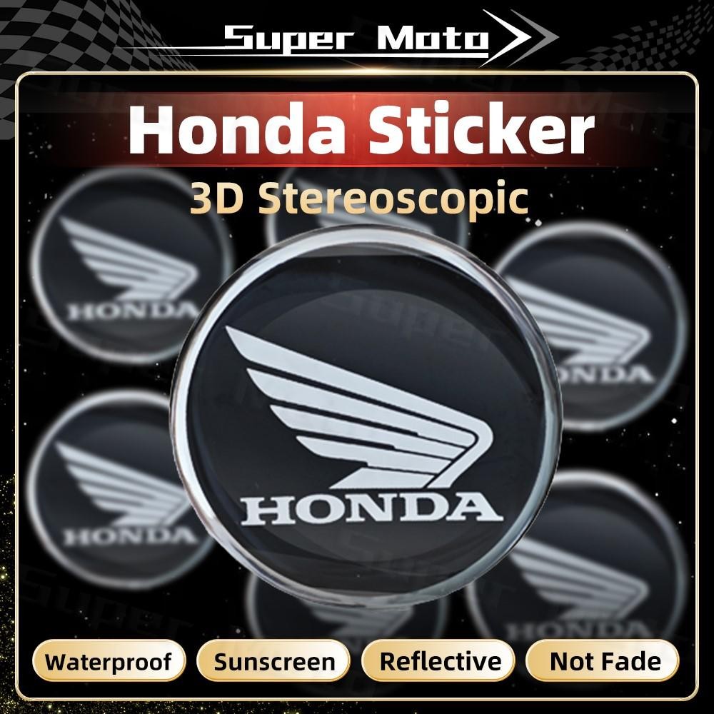 3D Gel Honda Logo Motorcycle Round Sticker Tank Decal Wing Emblem ...