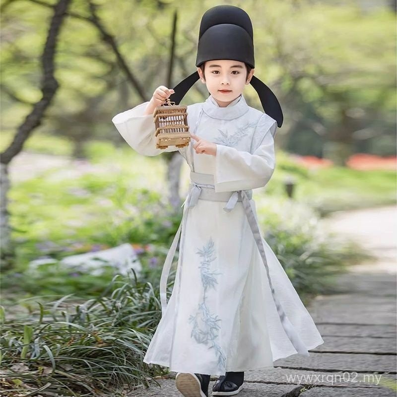 Children Hanfu Tang Dynasty Tang Suit Boys Spring Autumn Ancient Style ...