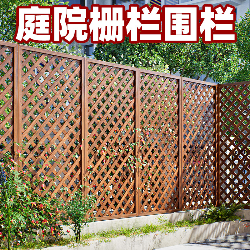 Penghalang Pagar Kayu Anti-Kakisan Penutup Dinding Halaman Kecil ...