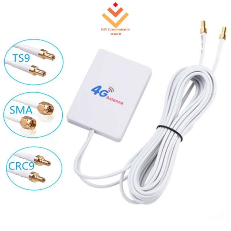 4G LTE Router Modem Aerial External Antenna with TS9 / CRC9 / SMA ...
