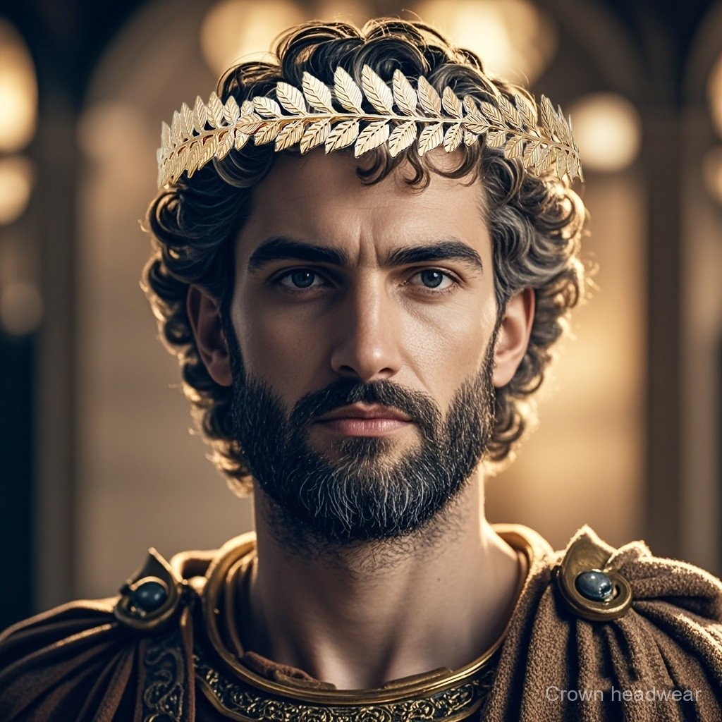 Dazzling Greek goddess headband, golden leaf Roman laurel crown, Caesar ...