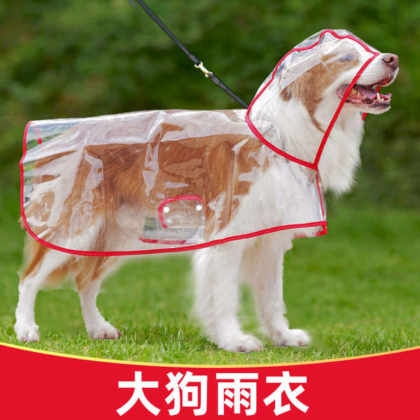 dog raincoat Jas hujan anjing besar haiwan peliharaan retriever emas ...