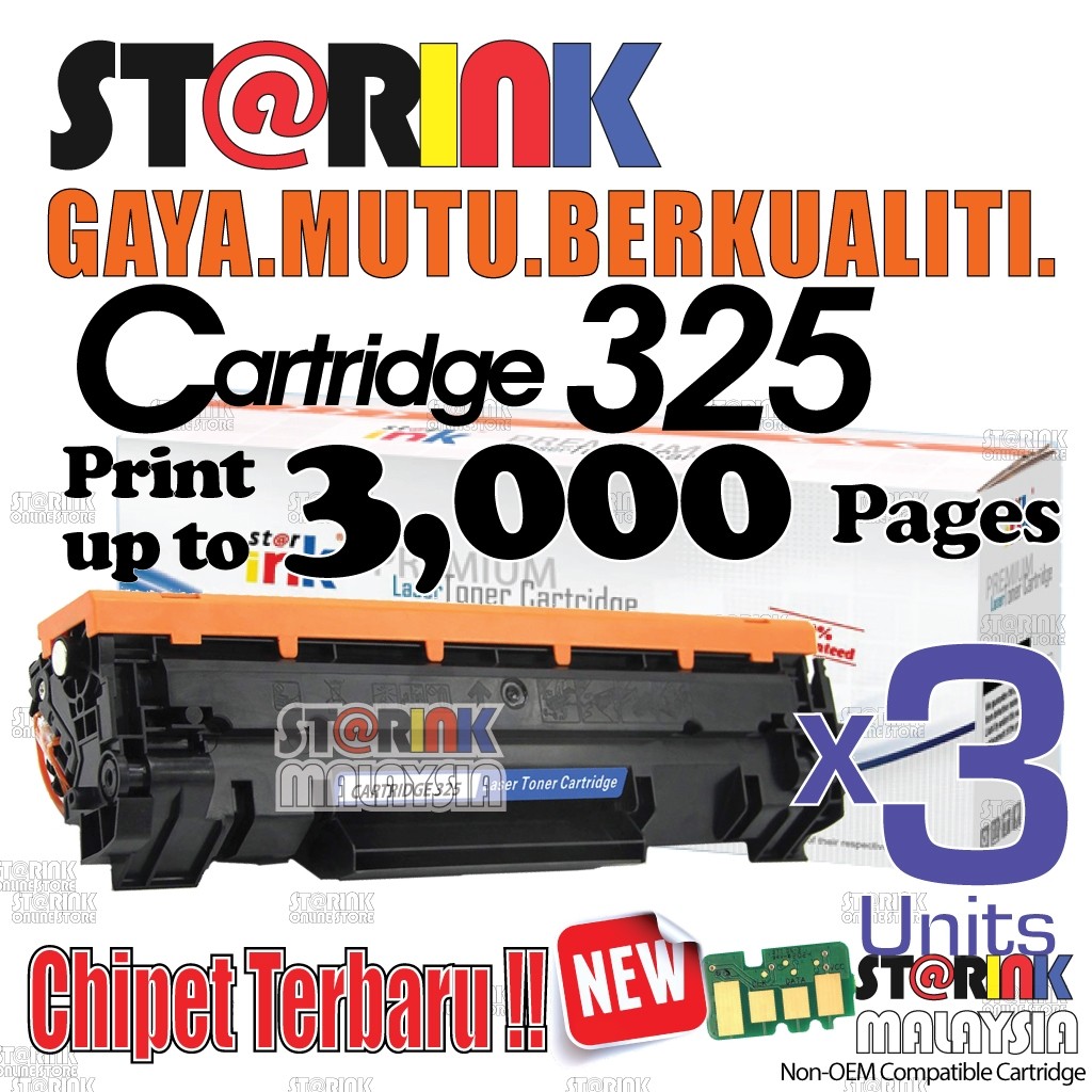 3x Canon Cartridge 325 Compatible Toner MF-3010 LBP-6030 LBP-6030W LBP ...