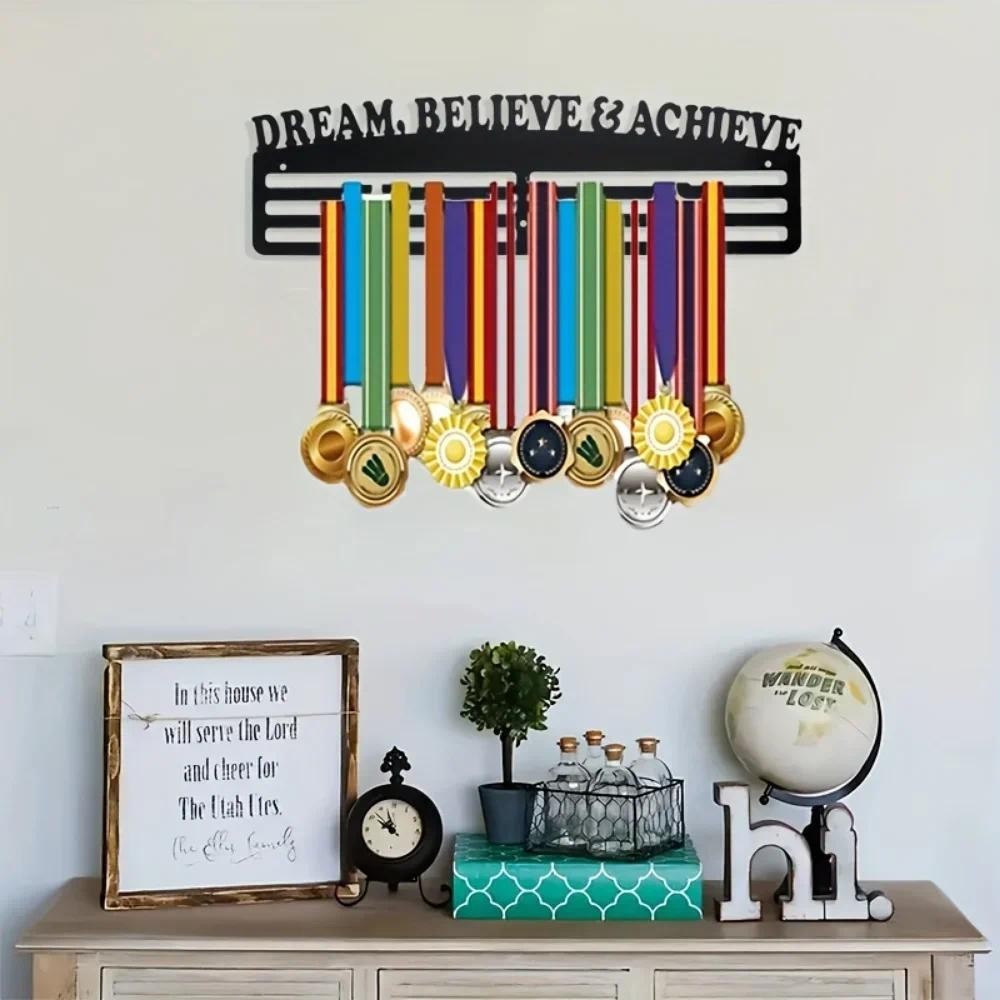 One piece envelope silhouette medal display hook new creative metal ...