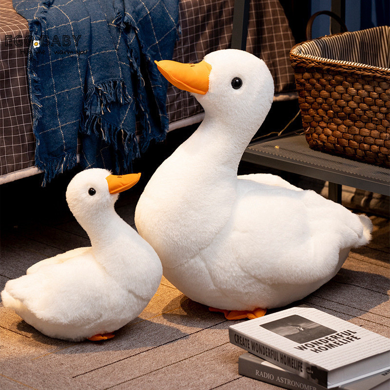 Simulation Cole Duck Plush Toy Cute Duck Doll Big White Goose Gift for ...