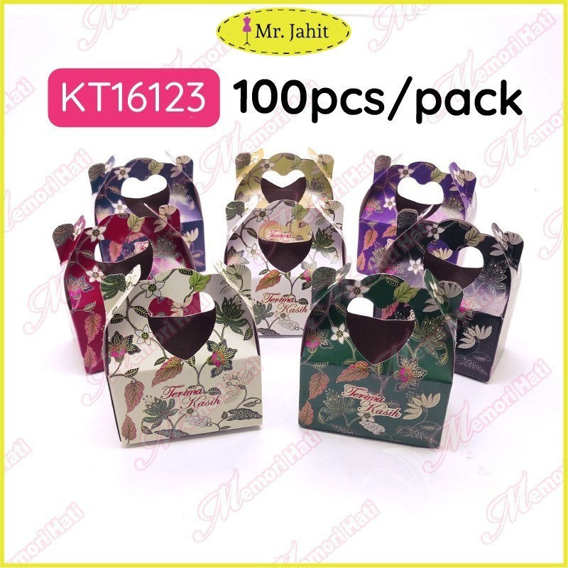 100pcs KT16123 Kotak Jajan Kotak Telur Kotak Gula Door Gift Goodies Box ...