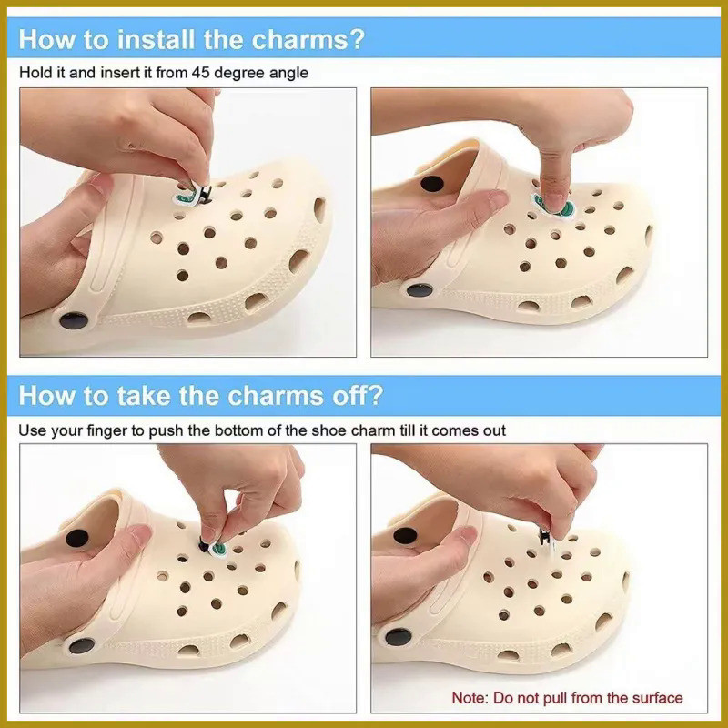 Crocs charm aksesori 洞洞鞋配饰 croc kasutcross shoes Chain Jitbitz Charms ...