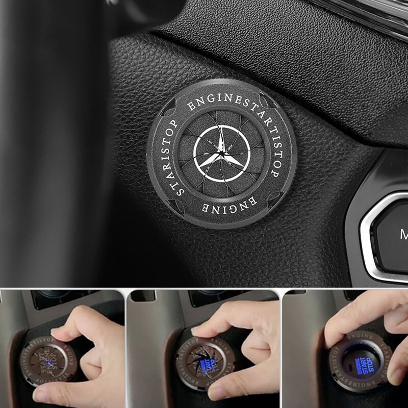 Fit Mercedes Benz Car Ignition Switch Ring Engine Start Stop Button ...