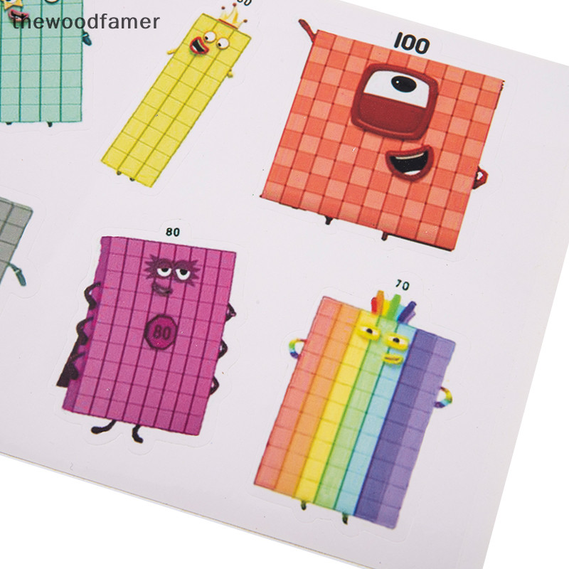 thewoodfamer Numberblocks Stickers Toys Number Blocks Graffiti DIY ...