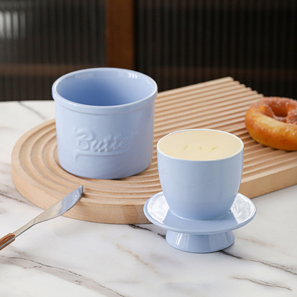Ceramics Butter Crock Spreadable Butter Holder Butter Crock with Lid ...