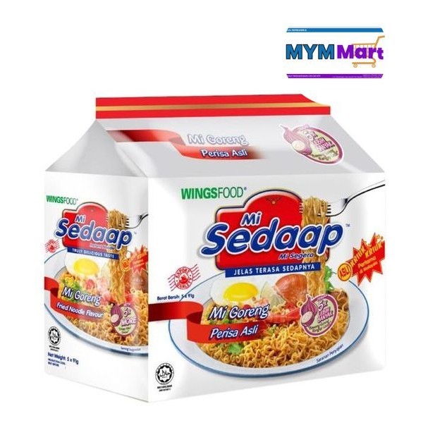 Mi Sedaap Instant Fried Noodles Original Flavour 5x91g | Shopee Malaysia