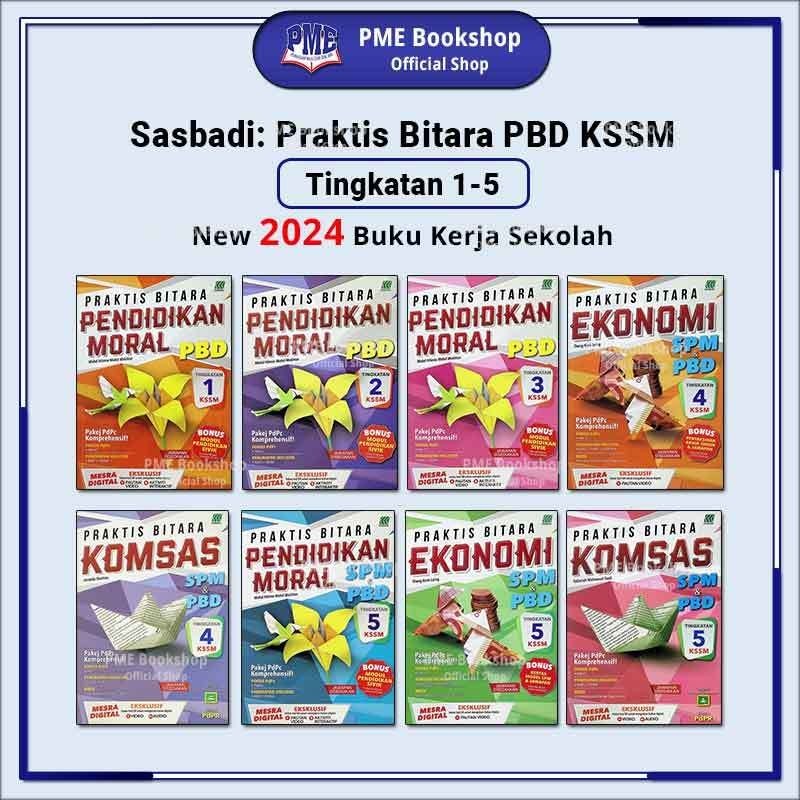 [PME Bookshop] (2024) Sasbadi: Praktis Bitara Komsas/Pendidikan Moral/Ekonomi KSSM Tingkatan 1,2 ...