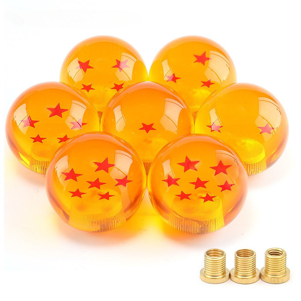 54mm Manual Transmission Ball Gear Shifter Shift Knob 1-7 Star with Screw Nut Orange SK-1004 ...