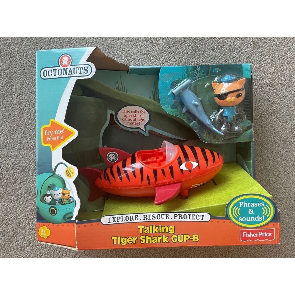 New Fisher Price Octonauts Talking Tiger Shark Gup-B GupB Kwazii Sounds ...