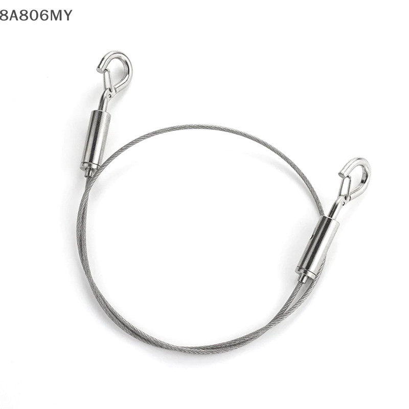 8A806 Adjustable Automatic Wire Rope Spring Hook Clothesline Hanging ...