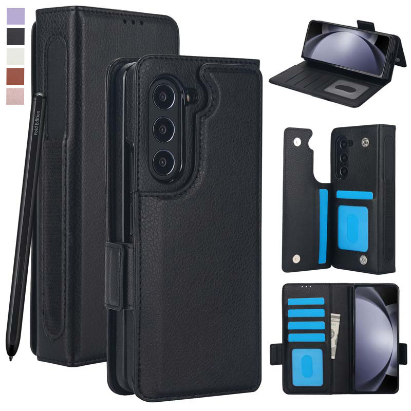 for Samsung Galaxy Z Fold 7, Z Fold 6, Z Fold 5 Wallet Case with S Pen ...