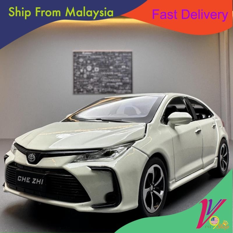 Diecast Toyota Corolla 1:32 Metal Alloy Vehicle Car Model Light & Sound ...