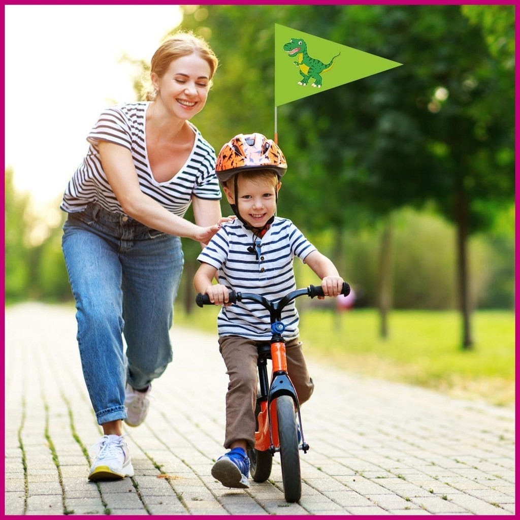 Go Kart Flag with Pole Flagpole Bicycle Flag for Kids Safety Adjustable ...