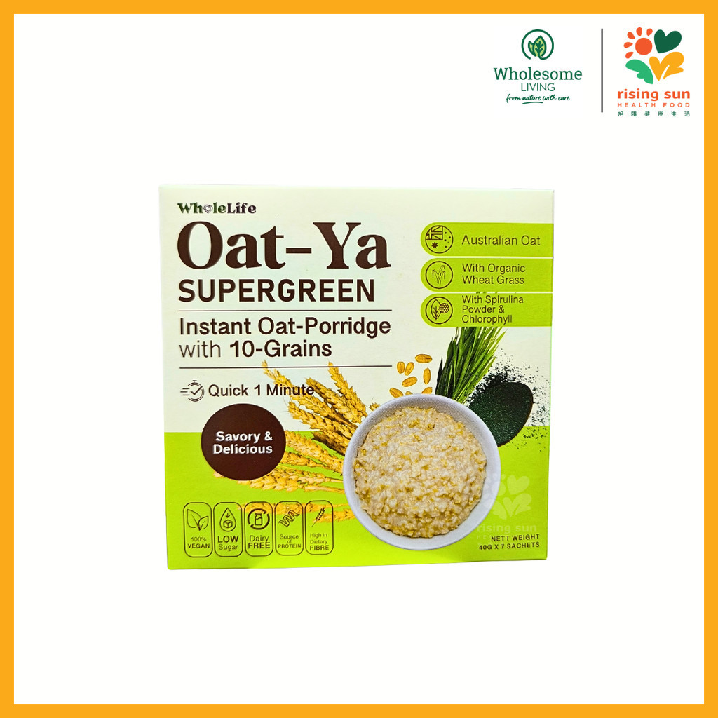 WholeLife Oat-Ya Instant Oat-Porridge with 10 Grains - SuperGreen（ 40g x 7 sachets) | Shopee ...
