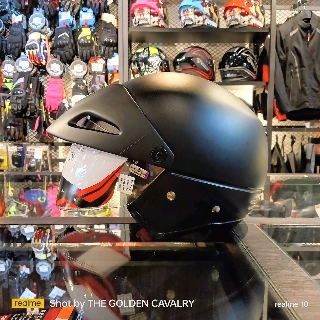 ARC AF6 SEMI JET MATT BLACK HELMETS | Shopee Malaysia