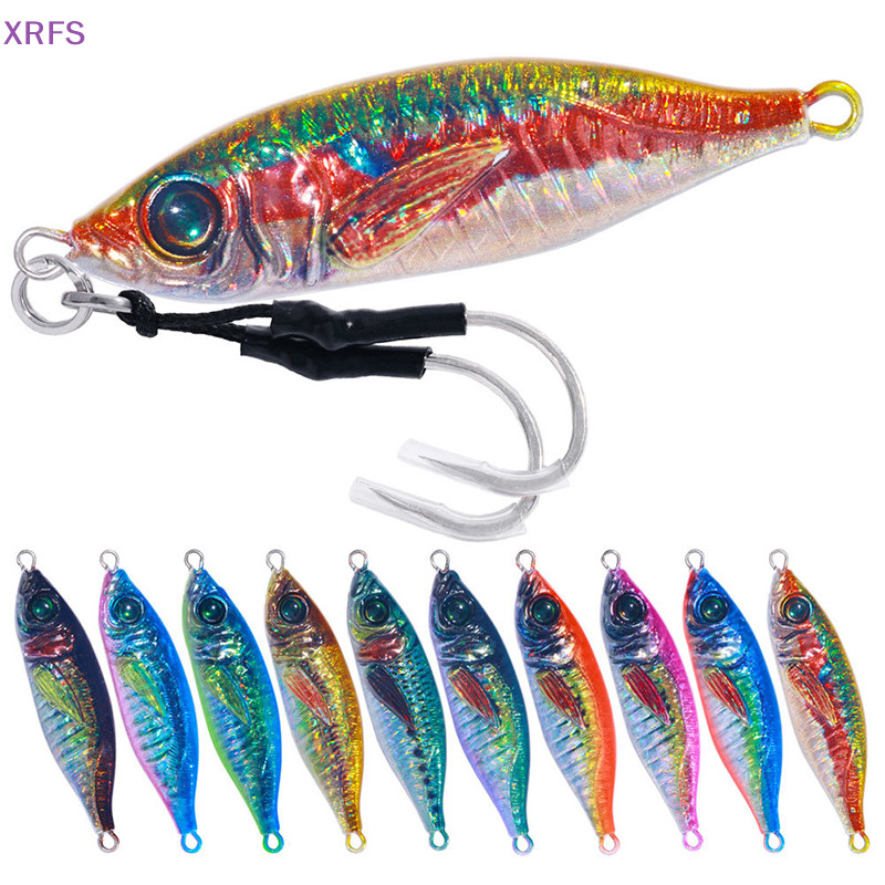 XRFS 1PCS 30g 40g 60g 80g Metal Jig Lure Slow Jig Shore Casg Jigging Lure Trout Tuna Fish Spoon ...