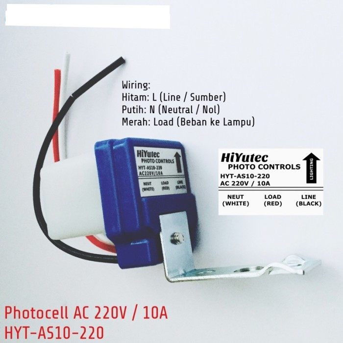 CAHAYA Photocell AC 220V 10A Light Sensor Photo Cell Selcon Model ...