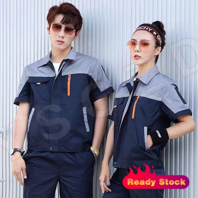 【2024】PPE Safety Work Jacket Short Sleeve Safe Shirt Workwear Reflector ...