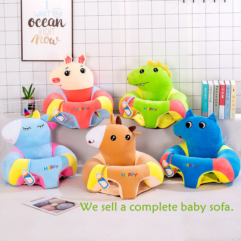 Baby Sofa Plush Chair Toddler Learning To Sit Support Seat Washable ...