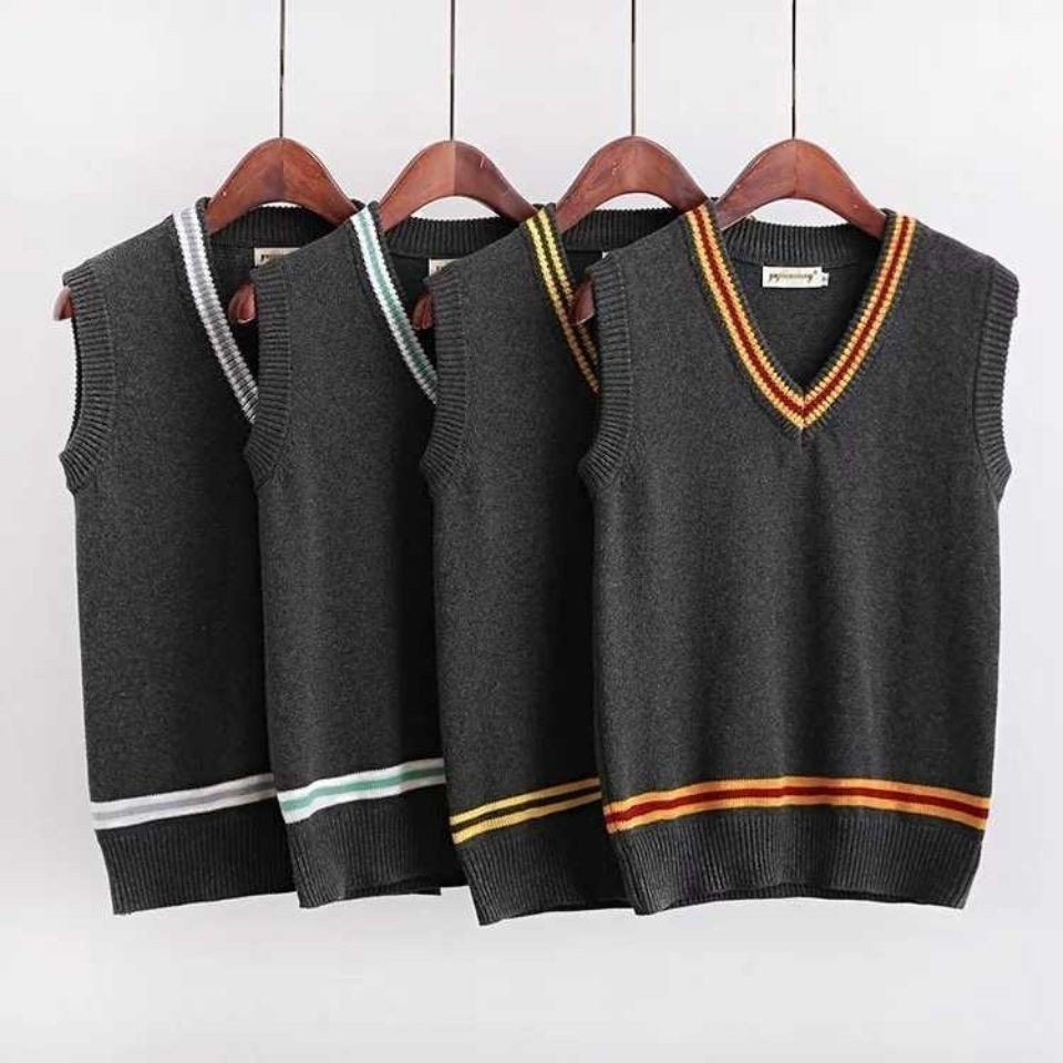 [CKjeans] Baju Harry Cosplay Sweater Vest Men Knitwear College Sweater ...