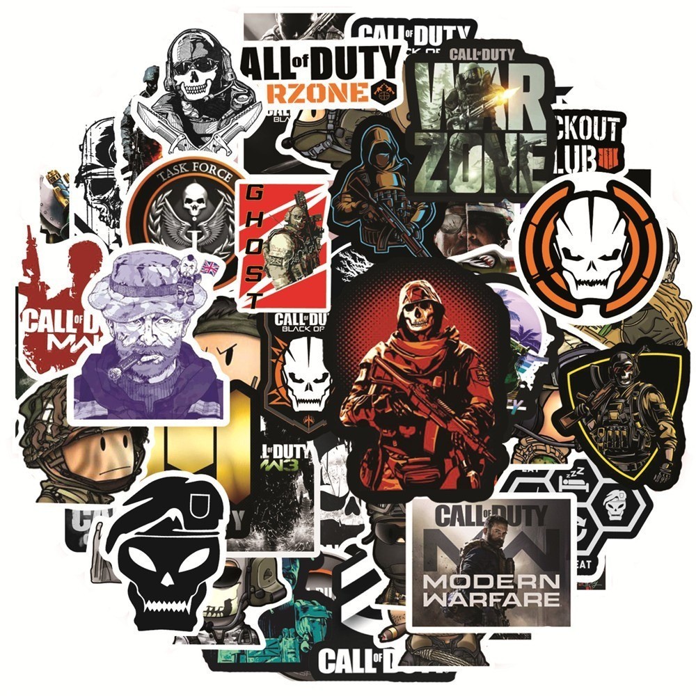 Y&P| Call of Duty Stickers Set Video Games Graffiti Waterproof Decals ...