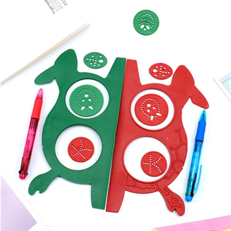 Magic Turtle Rabbit Drawing Board Variety Drawing Board Puzzle Spirograph Multifunctional Ruler ...