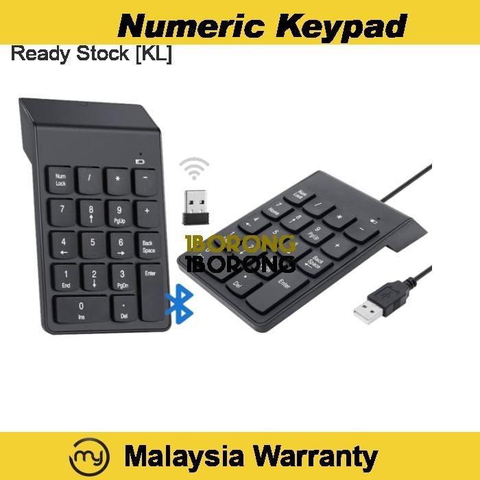 2.4G Wireless Wired Bluetooth USB Mini Numeric Keypad Mini 18 Keys | Shopee Malaysia