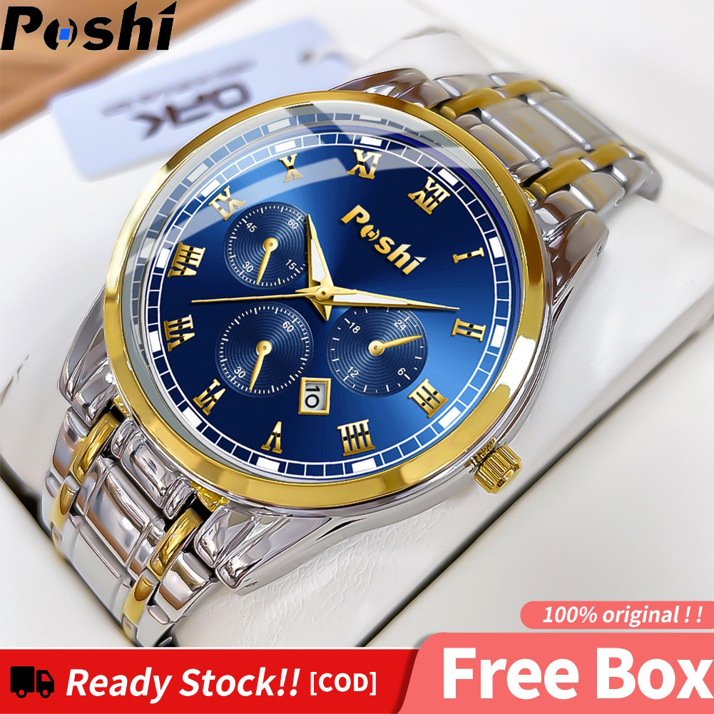 Original POSHI Watch For Men Waterproof Fashion Chronograph Sports ...