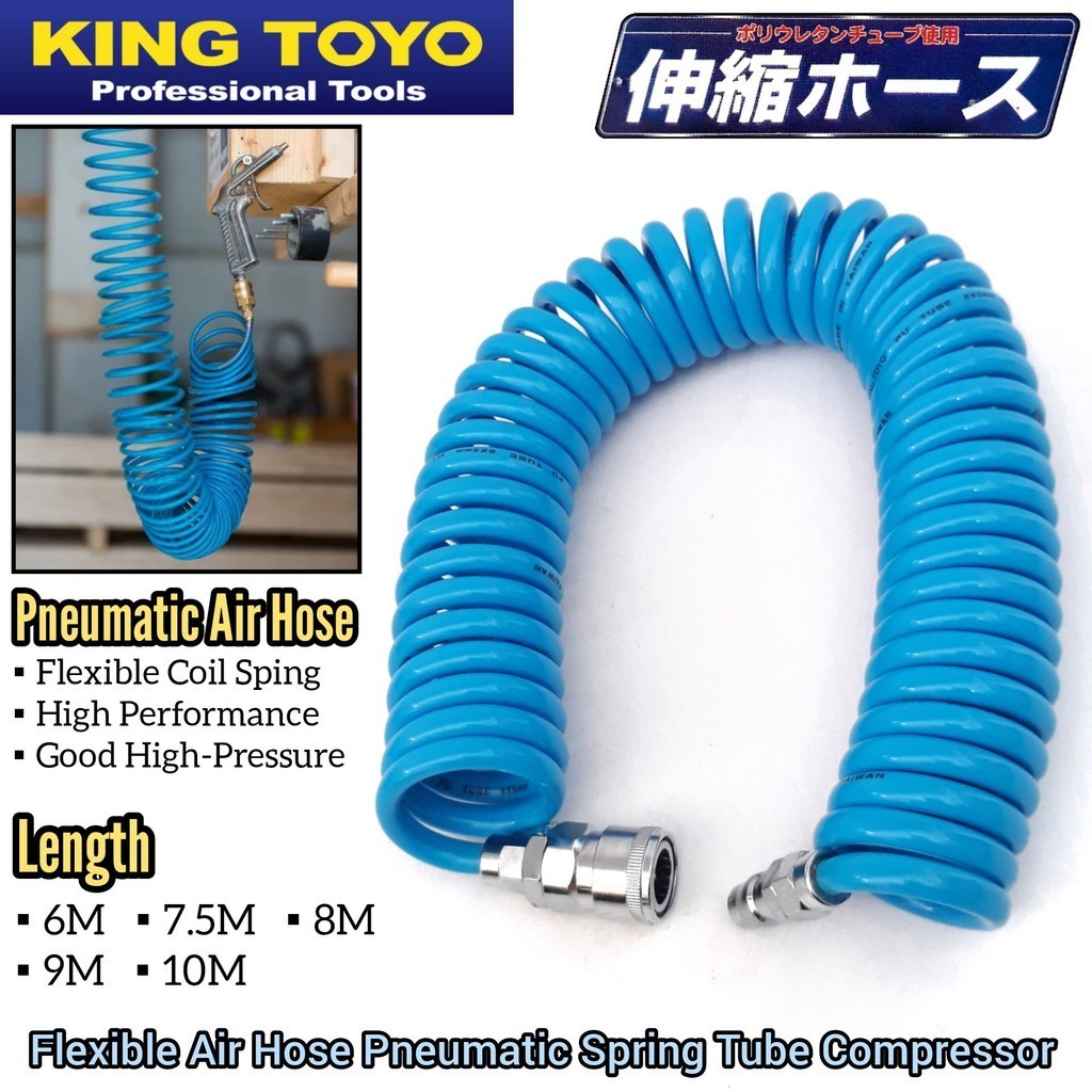 King Toyo Flexible Coil Air Pneumatic Spring Tube Compressor Air Tool ...