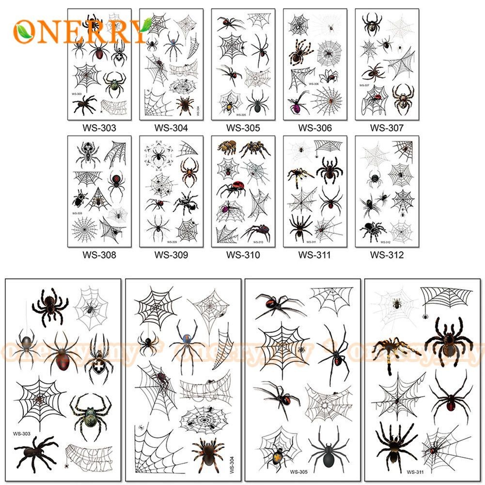 Realistic Spider Web Art Temporary Tattoo Party Makeup Essential ...