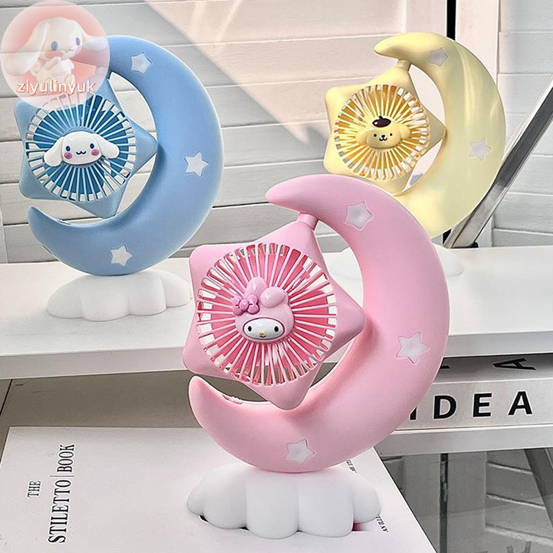 ziyulinyuk Cartoon Sanrio Mini Moon Star Fans Cute Cinnamoroll Melody ...