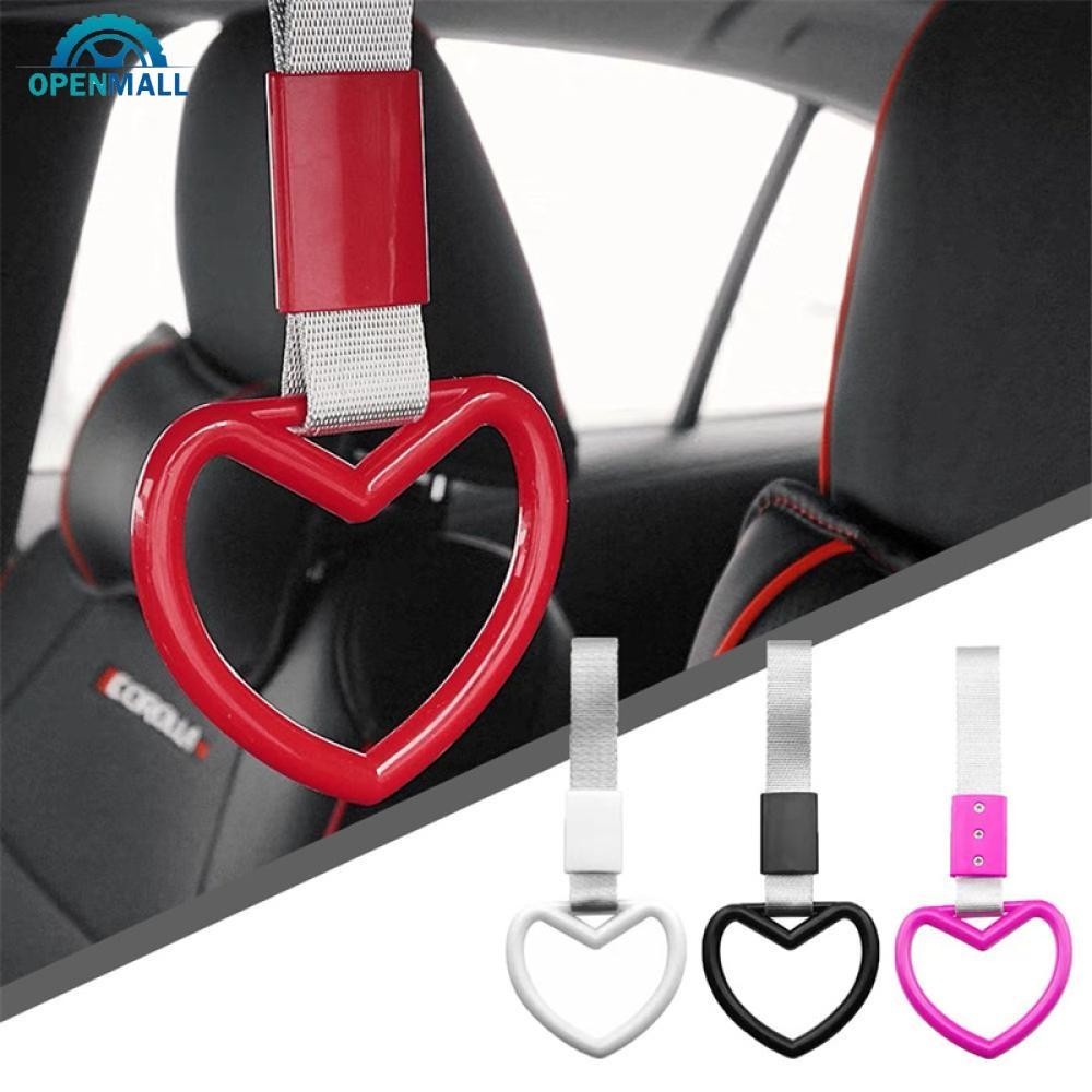 OPENMALL JDM Heart-shaped Car Interior Lanyard Subway Train Bus Pull ...