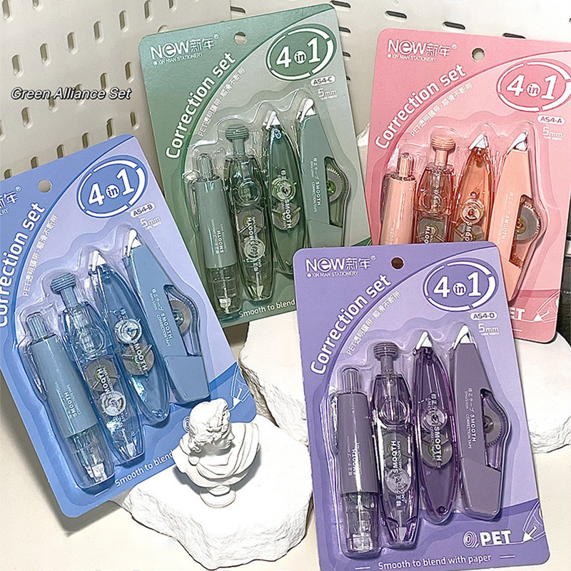 4Pcs Creative Gradient Color Correction Tape Set Student Large Capacity ...