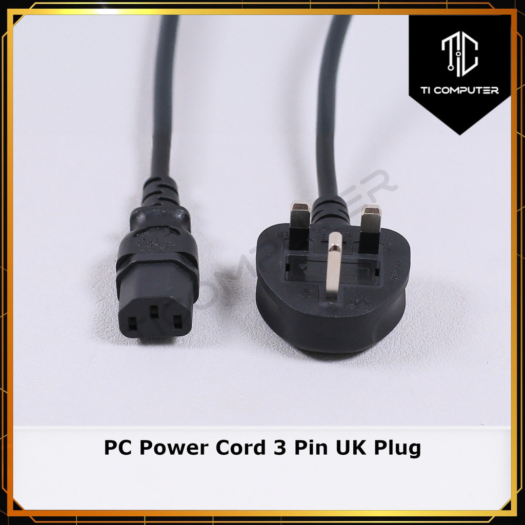 PC Power Cord BS-1363/A LP-60L UK Plug to C13 13A Power Supply Cable ...