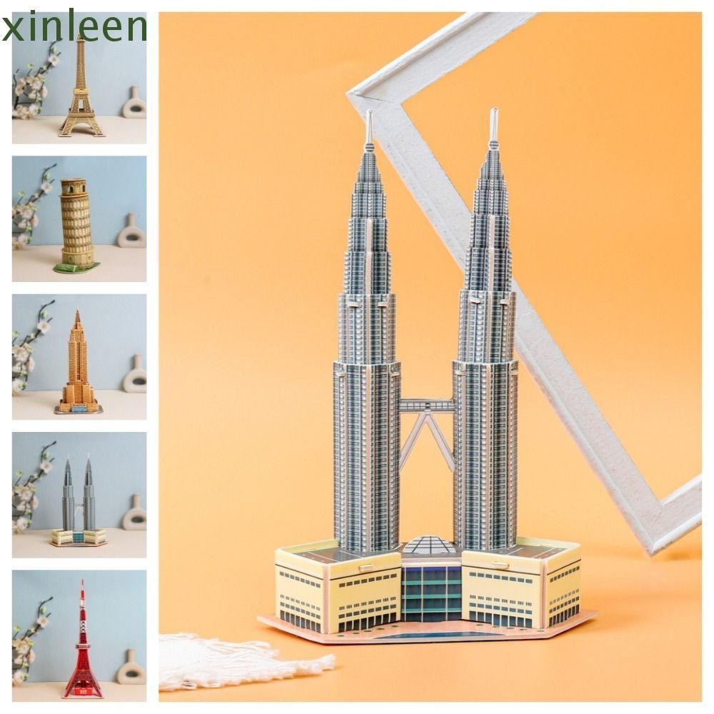 XINLEEN Mini Cardboard Puzzle, House Paper World Famous Buildings Model ...