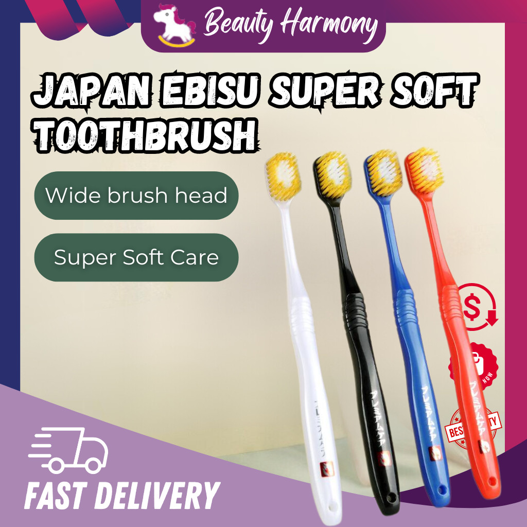 JAPAN EBISU Super Soft Care Wisdom Care Stain Care Toothbrush ...