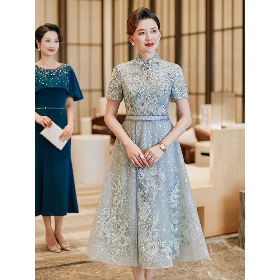 7.2 High-End Mother's Wedding Dress Young Style Granny's Wedding Dress ...