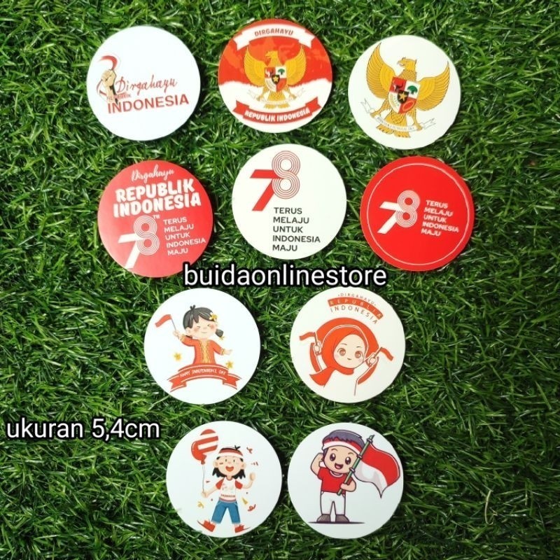 GARUDA PUTIH MERAH Round Stickers For The Republic Of indonesia, The ...