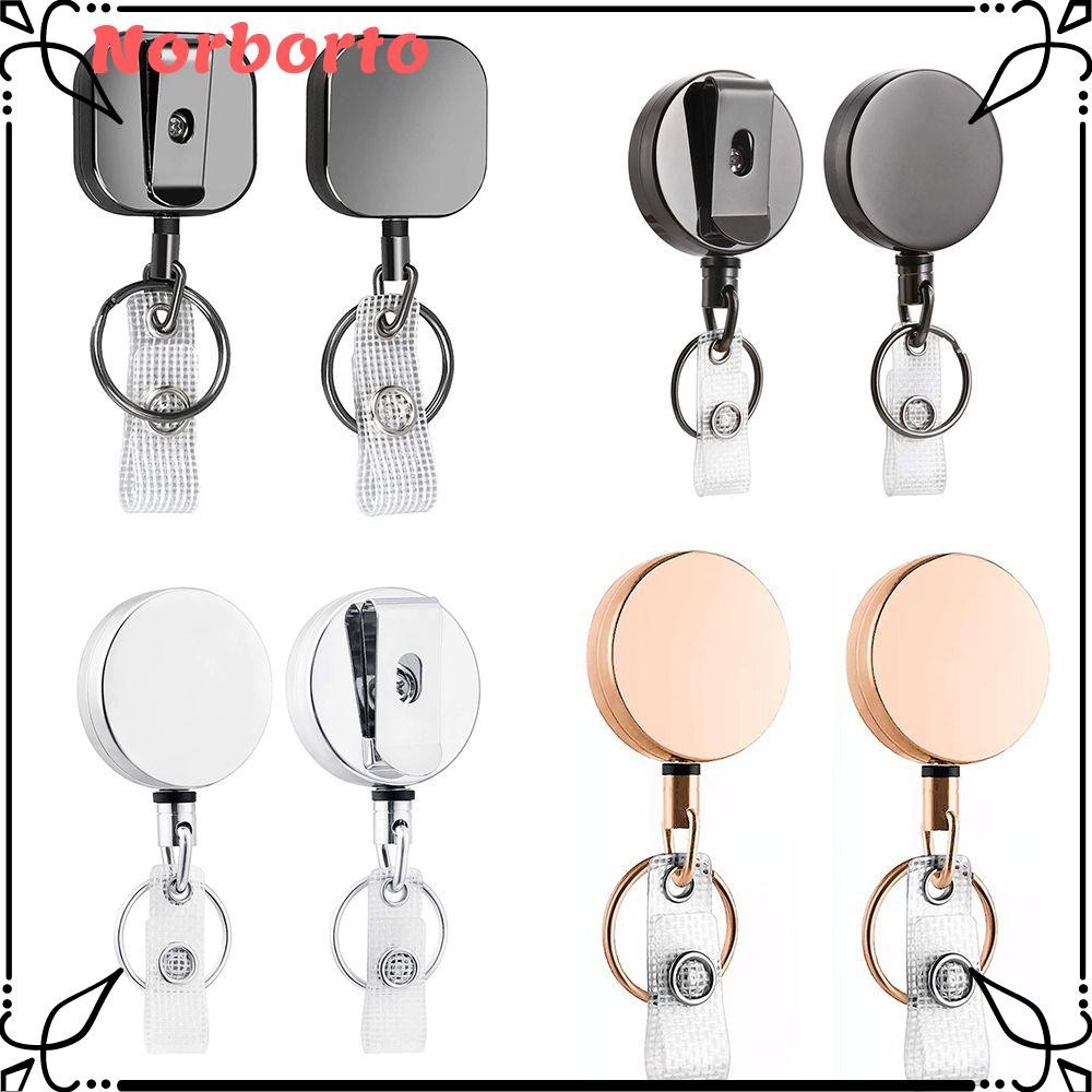 NORBORTO Retractable Key Chain Anti Lost Retractable ID Card Badge ...