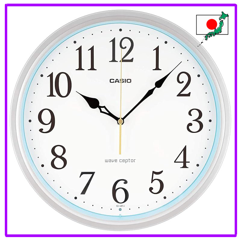 CASIO Analog Wave Ceptor Wall Clock with Silent Second Hand - Silver ...