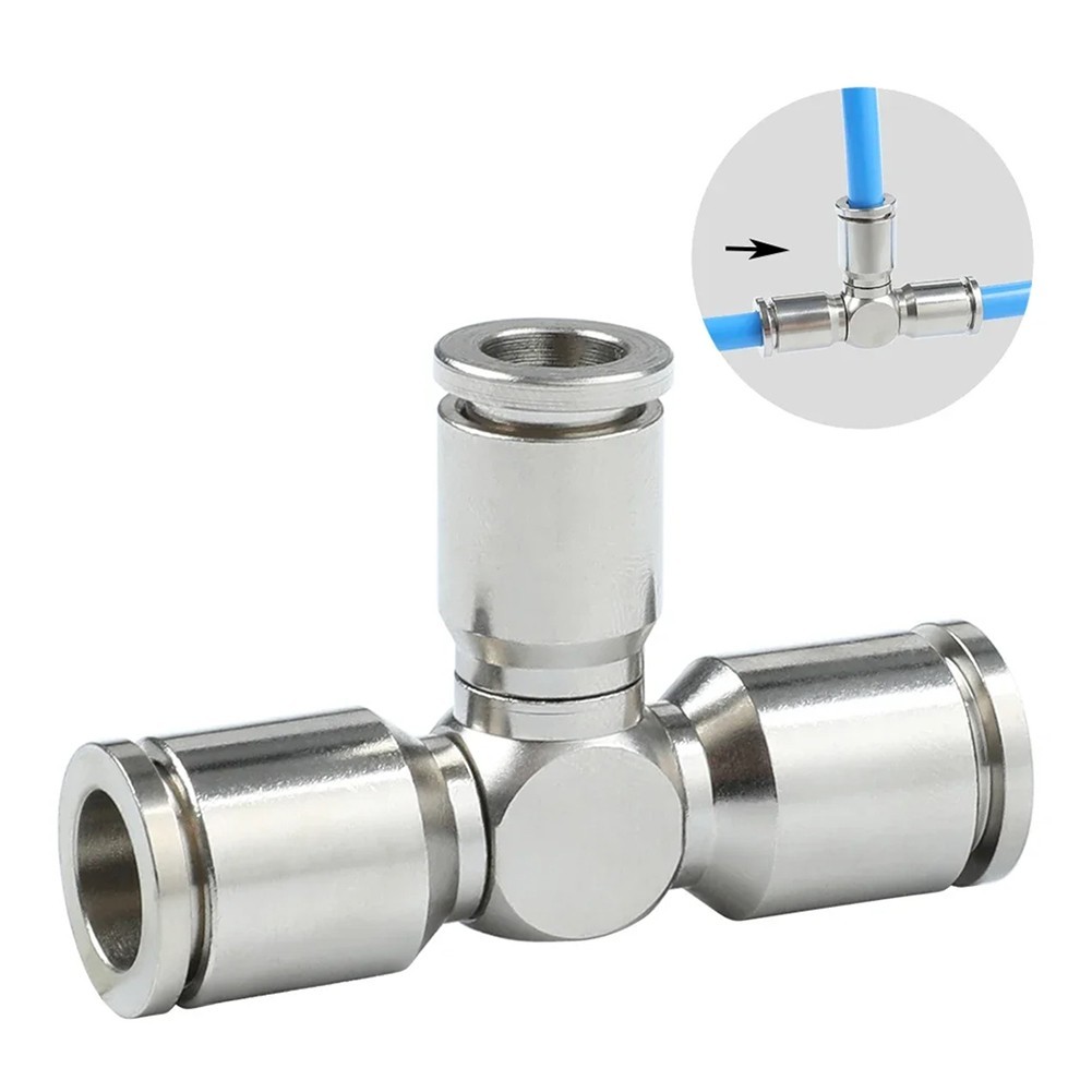 (BABYCITY-MY) Zinc Alloy Pneumatic Quick Connector PE Tee T-type ...