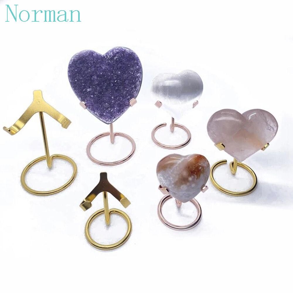 NORMAN Love Chip Bracket, Metal Base Simple Style Crystal Heart Display ...