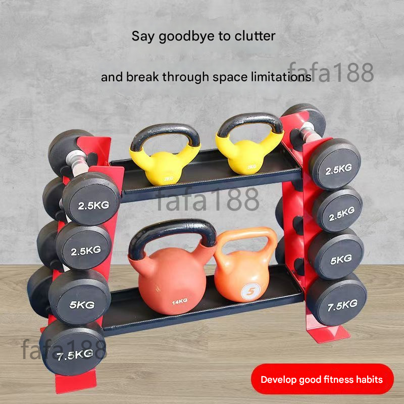 HOT NEW COMPACT KETTLEBELL DUMBBELL RACK Mini Dumbbell Rack 2 Tier ...
