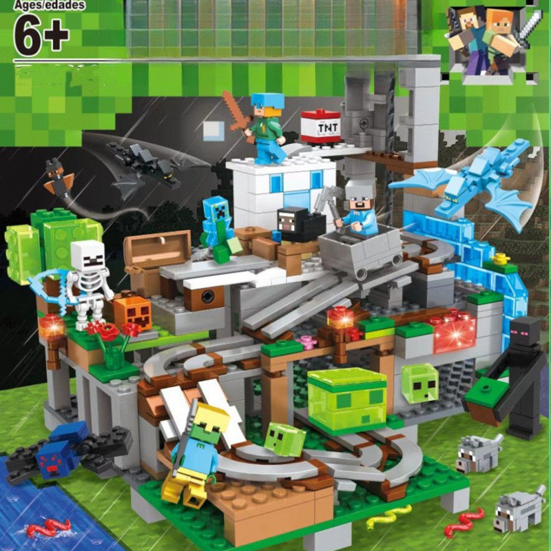 Minecraft Building Blocks Cave Liftable Compatible Lego Boys Assembling ...